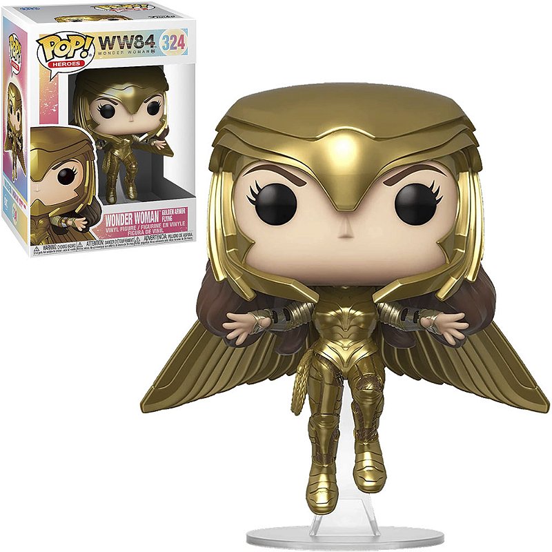 Funko Pop 324 WW84 Wonder Woman Golden Armor Flying - Popular Geek