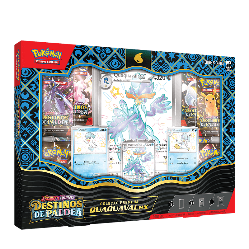 Box Pokémon TCG Iniciais de Paldea Quaquaval EX - Popular Geek