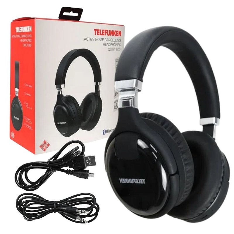 Fone de Ouvido TF-H800ANC Bluetooth Preto - TELEFUNKEN - Kalifa Prime