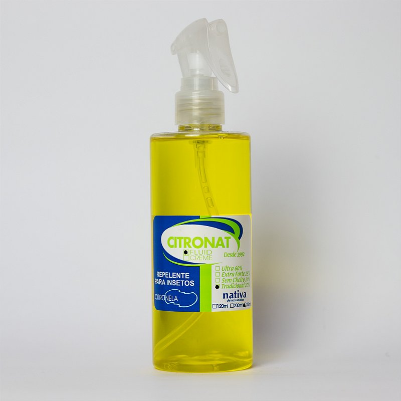 Repelente Citronat Spray Tradicional 20% Deet Nativa Farma 120 ML ...