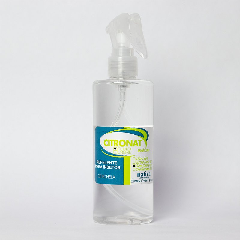 Repelente Citronat Spray Sem Cheiro 20% Deet Nativa Farma 250 ML ...