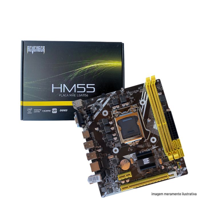 PLACA MAE H55 DDR3 1 GERAÇAO HDMI VGA LGA 1156 G-HM55 REVENGER - Vidacom