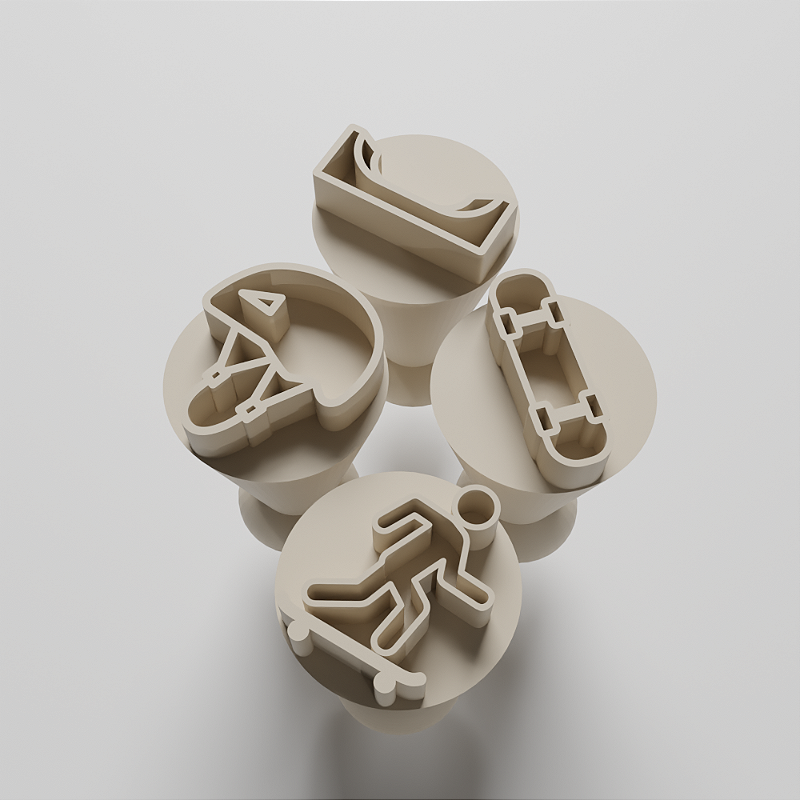 Kit 04 carimbos para brigadeiro, doce, docinhos de ninho - Skate - Com ...