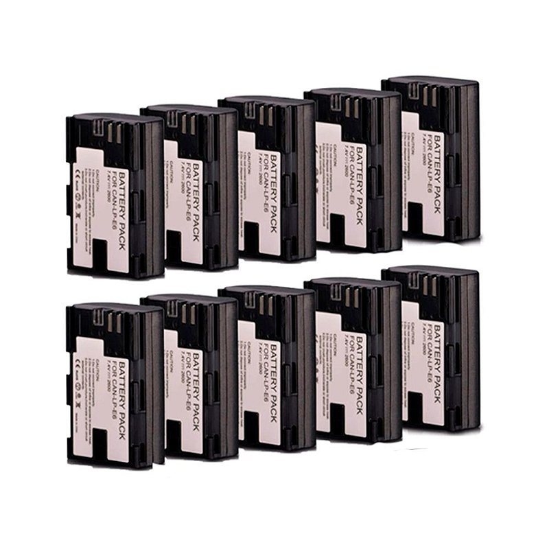 10x Bateria Lp-e6 Para Câmera Canon R R5 R6 R7 60d 6d Mk Ii - Loja da ...