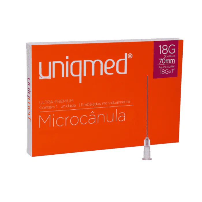 💉 Microcânula 18G x 70MM Uniqmed | Segurança e Precisão - DMI MATERIAL ...