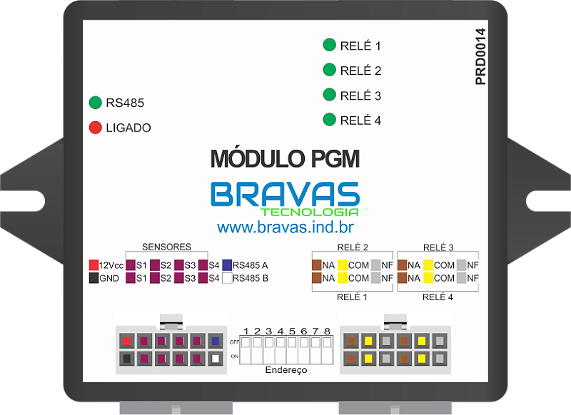 Modulo PGM 4 IN 4 OUT - Bravas - Linear Minas