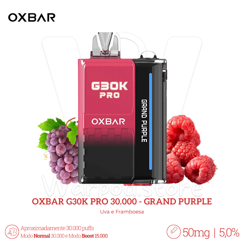Pod Desc Oxbar G30K Pro 30.000 - Grand Purple - Warpod Store - Uma ...