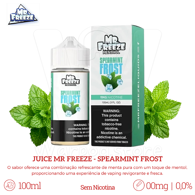Juice Mr Freeze 100ml / 3mg - Spearmint Frost - Warpod Store - Uma Guerra de Sabores