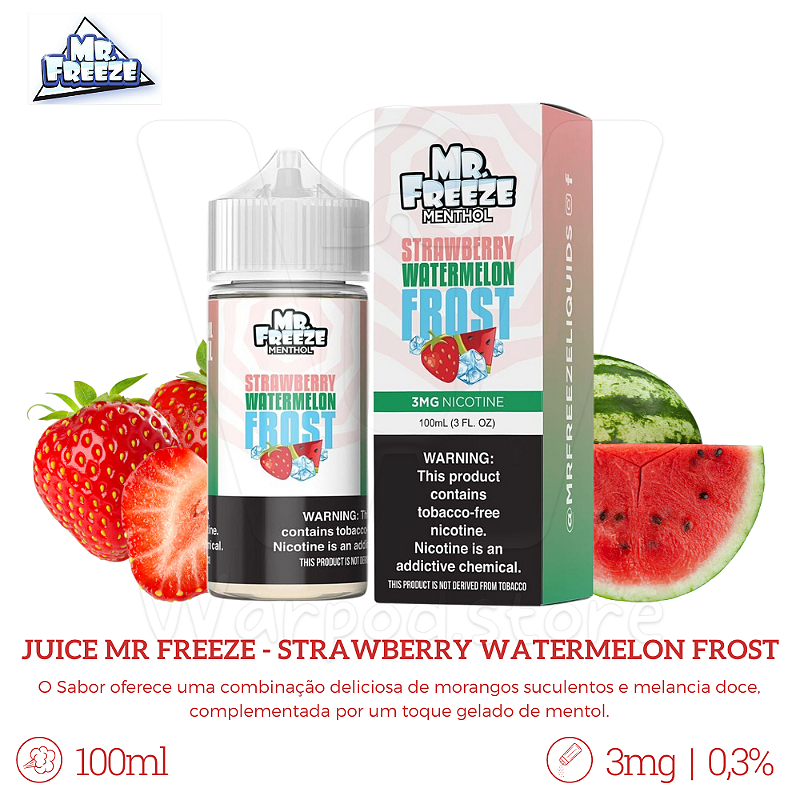 Juice Mr Freeze 100ml / 3mg - Strawberry Watermelon Frost - Warpod Store - Uma Guerra de Sabores