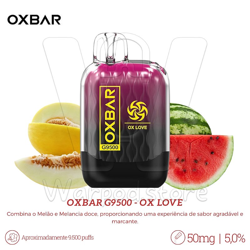 Pod Desc Oxbar G9.500 - Ox Love - Warpod Store - Uma Guerra de Sabores