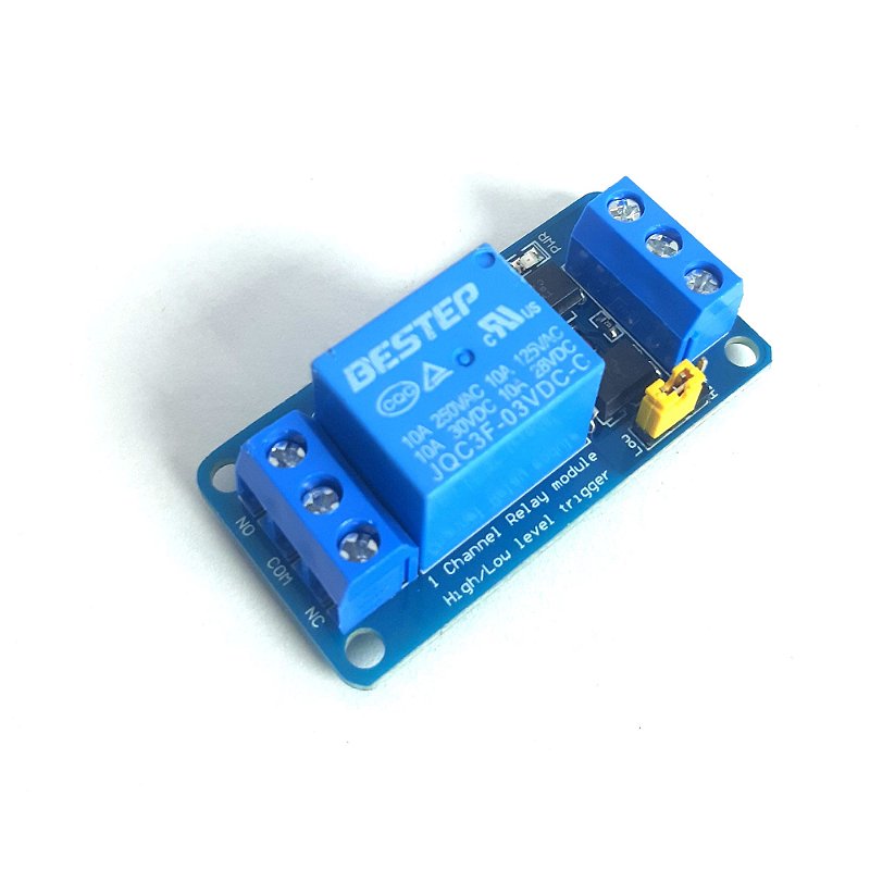 Módulo Relé 1 Canal 3V 10A com Borne KRE para ESP32 - Makkers