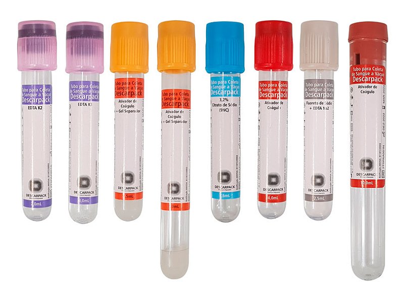 Tubo Coleta EDTA K3 Descarpack - Plug Med Hospitalar