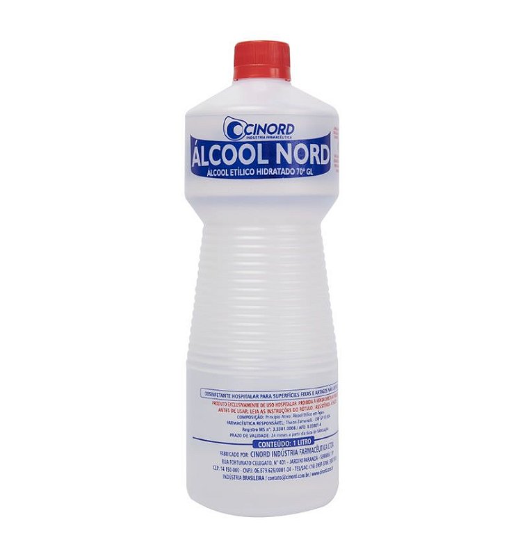 Álcool Etílico Hidratado 70° 1L - Plug Med Hospitalar