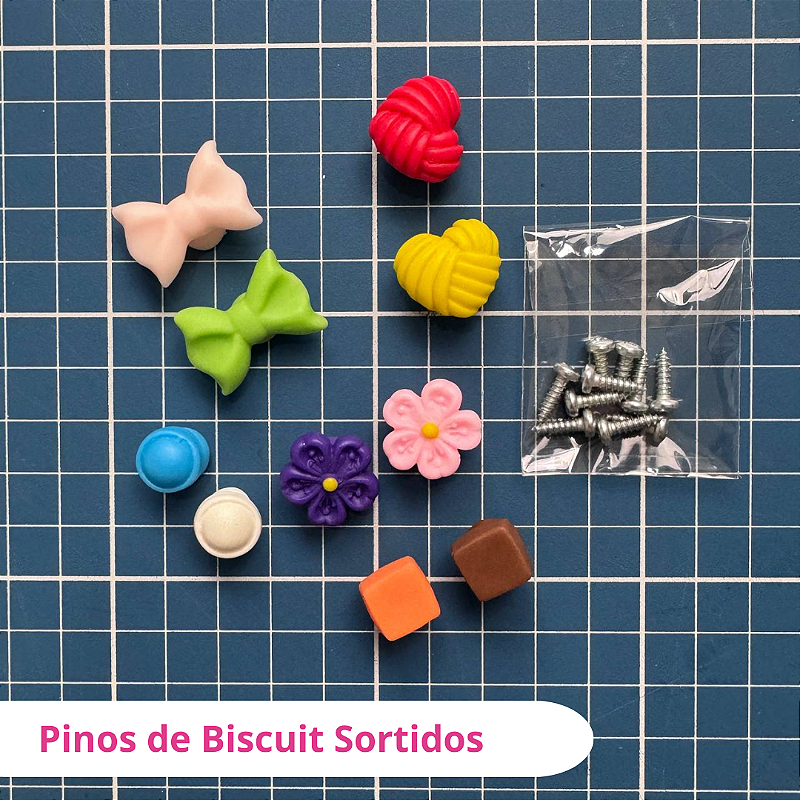 Pinos de Biscuit para fechamento decorativo (Sortidos) - Kátia Caillaux