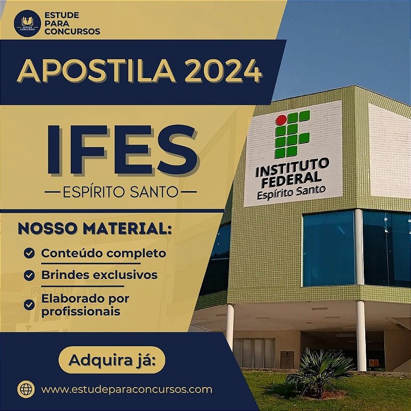 Apostila IFES ES 2024 Professor Filosofia - Estude para Concursos