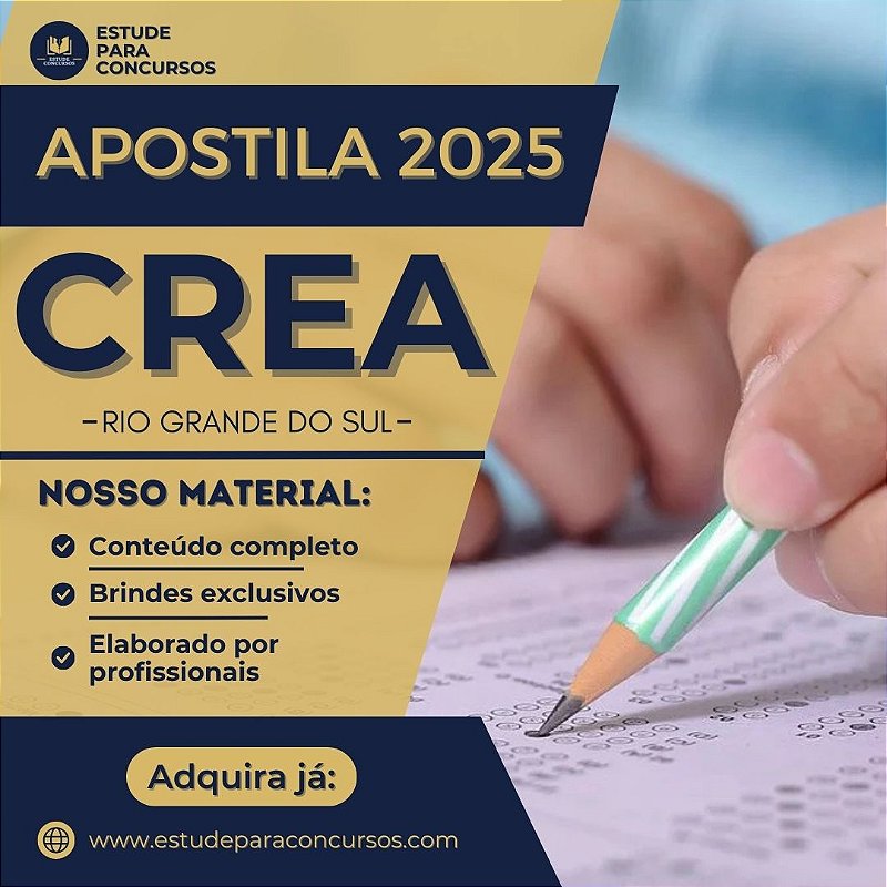 Apostila CREA RS 2025 Engenheiro Civil - Estude para Concursos