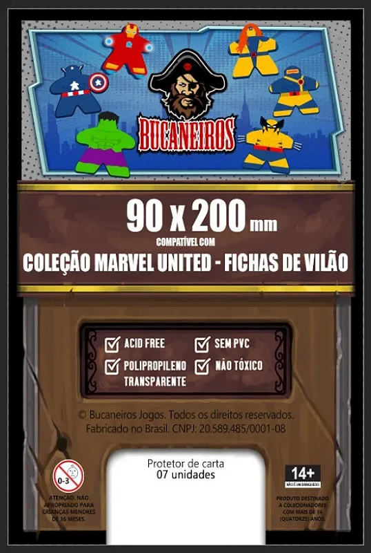 Sleeve Customizado para Coleção Marvel United (90 x 200) - Board Game ...