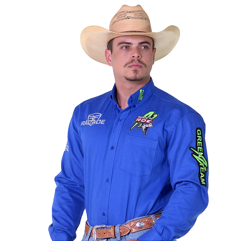 Camisa Rodeio Masculina Texana Manga Comprida Green Bull Radade - Paint ...