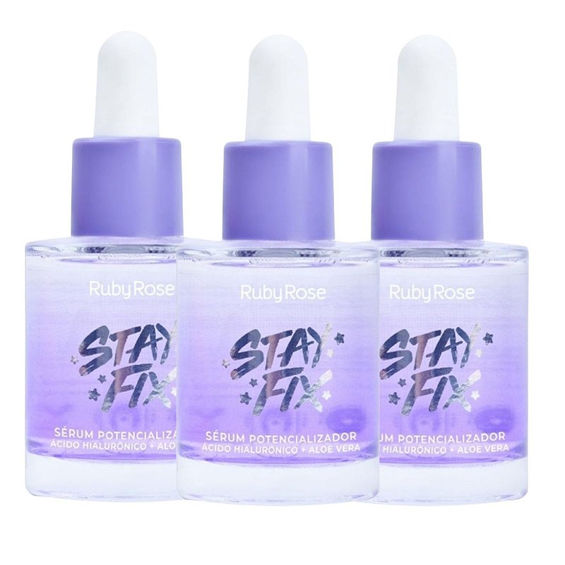 KIT SÉRUM POTENCIALIZADOR RUBY ROSE STAY FIX RUBY ROSE 29ML C/3 ...