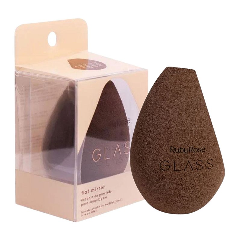 Esponja de Precisão Ruby Rose Glass Flat Mirror - Teruya - Cosméticos e ...