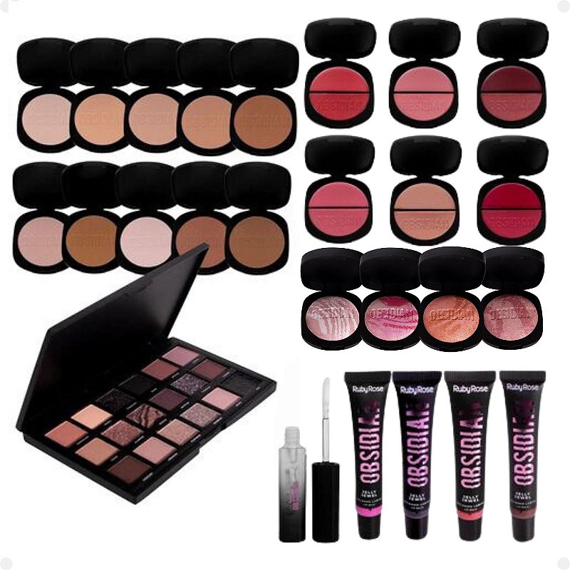 Kit Ruby Rose Obsidian Com 26 - Teruya - Cosméticos e Perfumaria