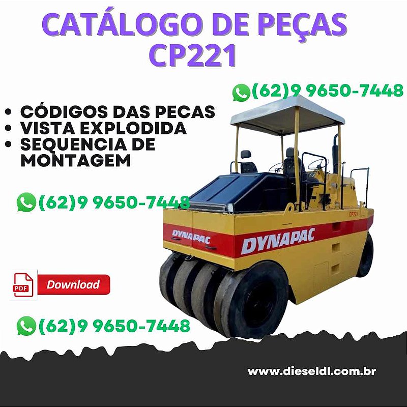 CATALOGO DE PEÇAS ROLO COMPACTADOR CP221 DYNAPAC - DieselDL