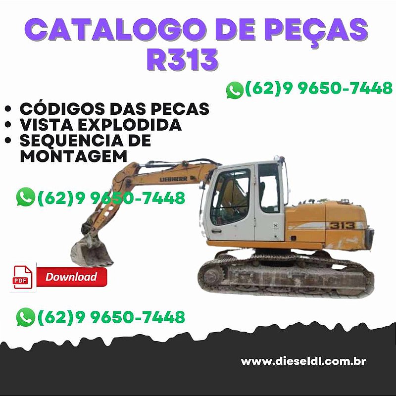 CATALOGO DE PEÇAS R313 ESCAVADEIRA LIEBHERR - DieselDL