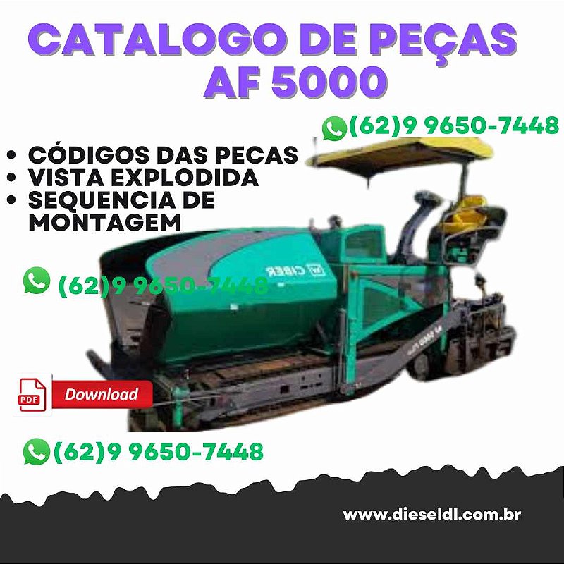 CATALOGO DE PEÇAS VIBRO ACABADORA AF5000 CIBER - DieselDL