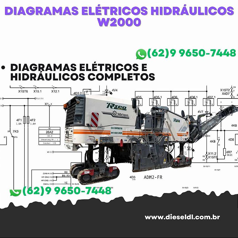 Diagramas Elétricos e Hydráulicos W2000 Wirtgen - DieselDL