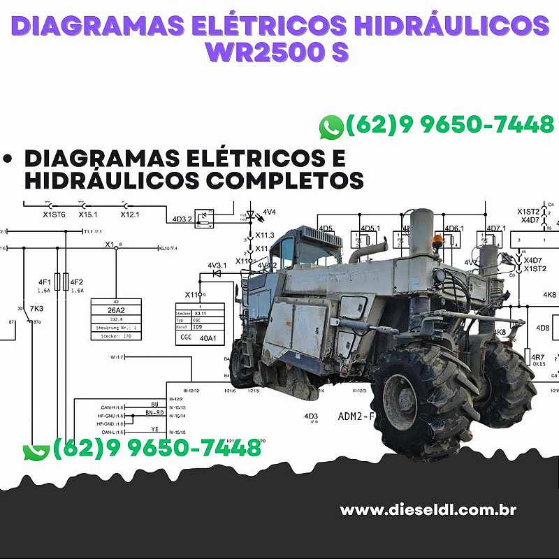 Diagramas Elétricos e Hydráulicos WR2500S Wirtgen - DieselDL