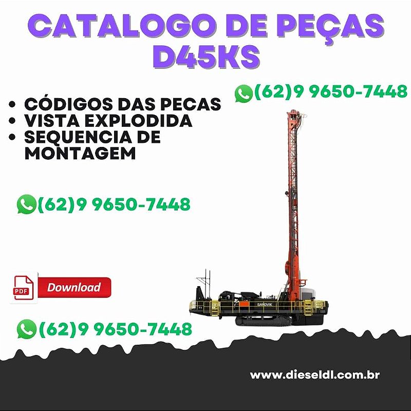 CATALOGO DE PEÇAS PERFURATRIZ ROTATIVA D45KS SANDVIK - DieselDL