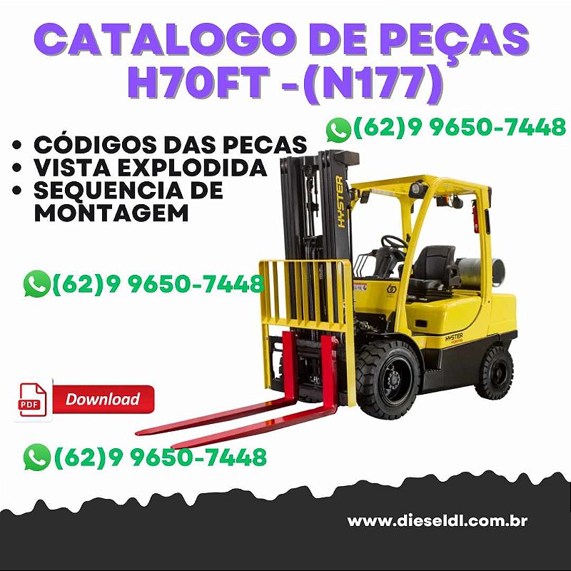 CATÁLOGO DE PEÇAS EMPILHADEIRA H70FT - (N177) HYSTER - DieselDL