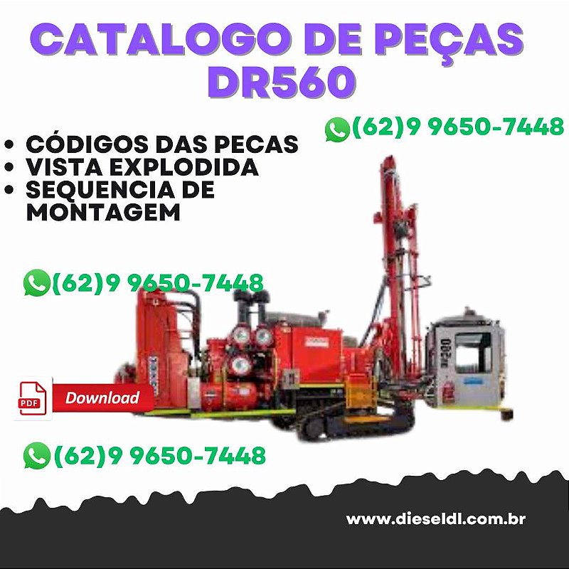 CATÁLOGO DE PEÇAS PERFURADORA DR560 SANDVIK - DieselDL