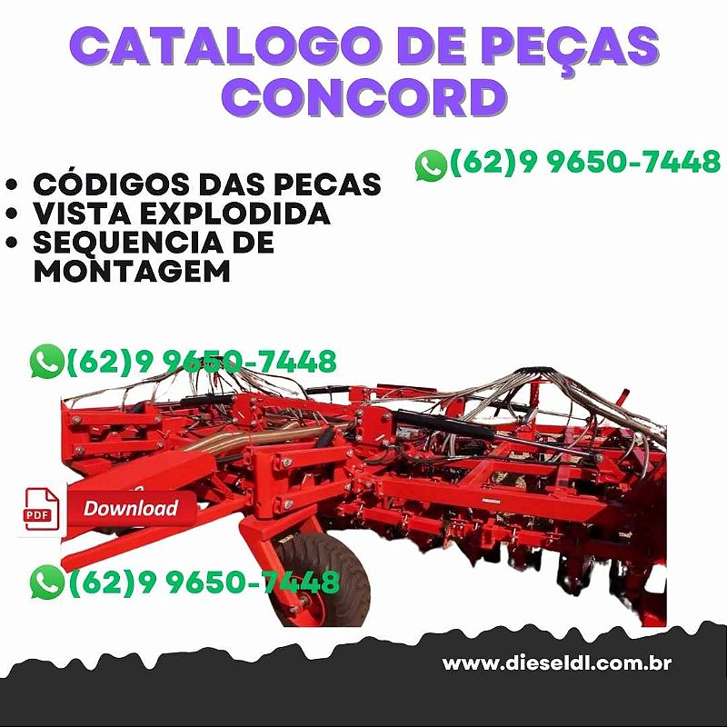 CATALOGO DE PEÇAS CONCORD SEMEADORA PNEUMÁTICA 12'' - DieselDL
