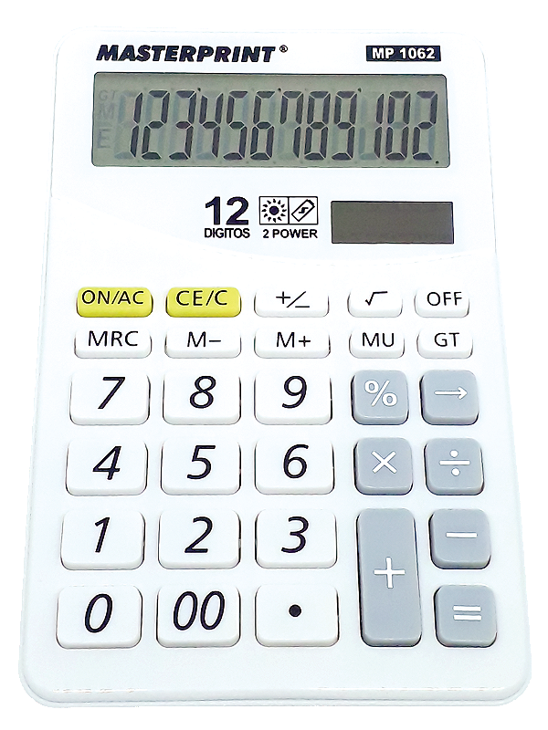 Calculadora de Mesa MASTERPRINT MP-1062 | 12 Dígitos - Praticidade ...