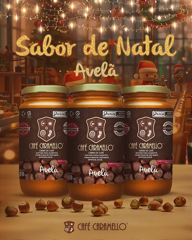 Creme de Café 350ml Avelã - Café Caramello Erechim