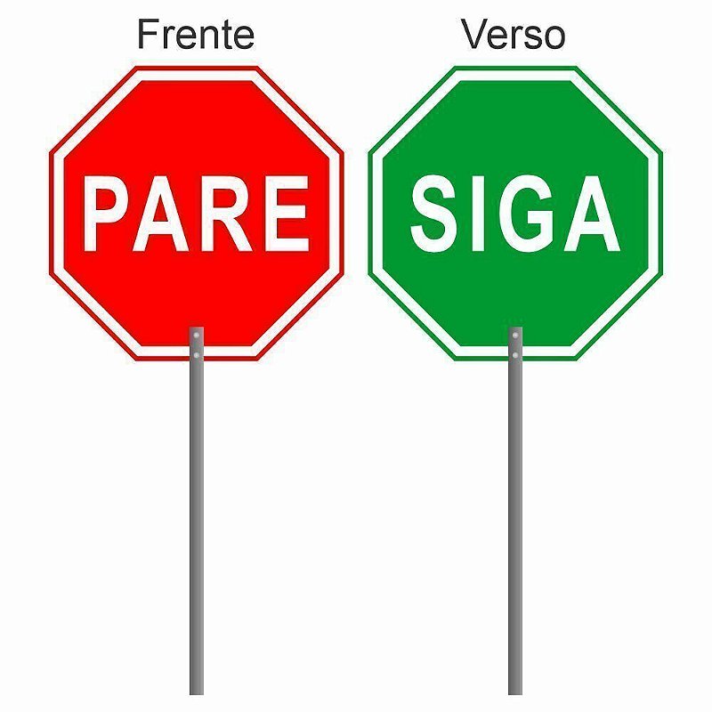 Placa PARE e SIGA - Sinal Center - Empresa de Sinalização Placa PARE e SIGA - Sinal Center - Empresa de Sinalização