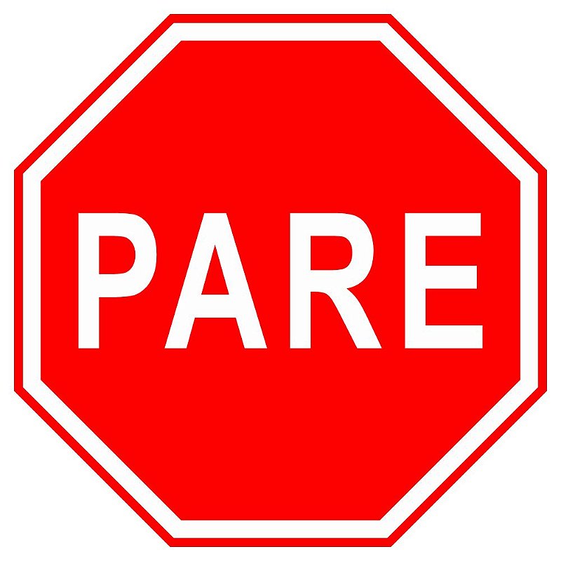 Placa de PARE parada obrigatória R-1 - Sinal Center - Empresa de ...