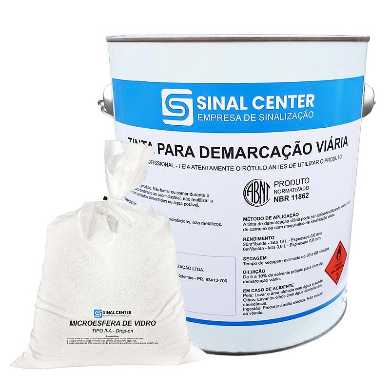 Tinta refletiva para demarcação viária 3,6 Litros - Sinal Center ...