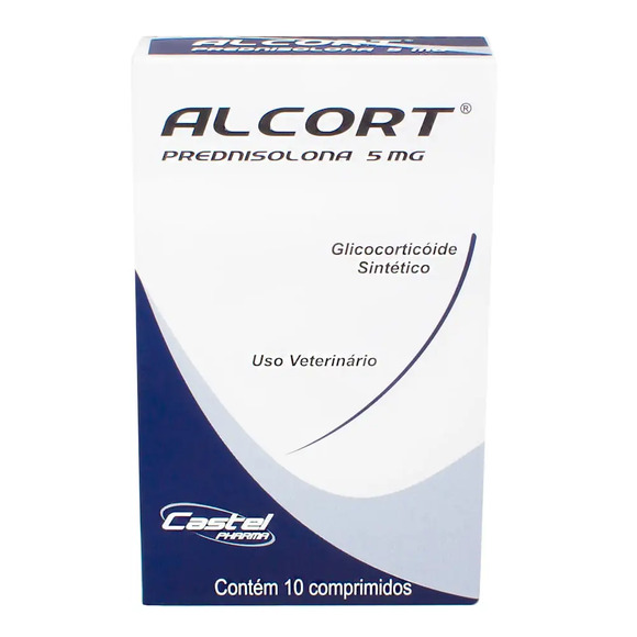 Alcort 5 mg anti-inflamatório Castel Pharma 10 comprimidos - Pet Mais