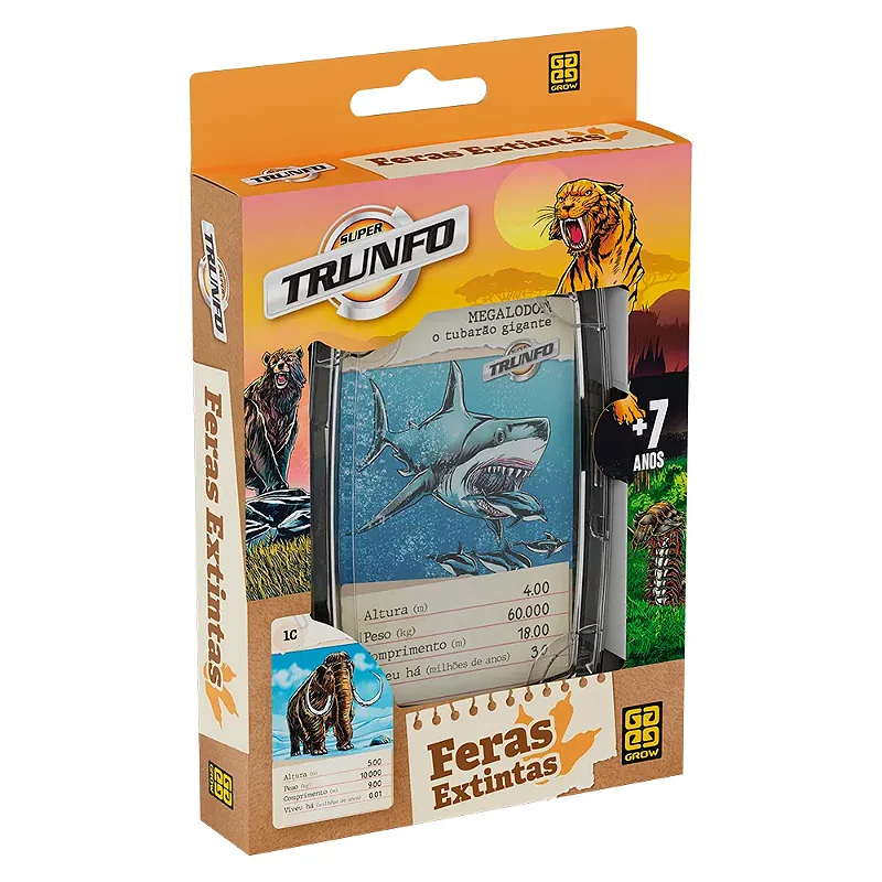 Jogo Super Trunfo Feras Extintas - CBS TOYS
