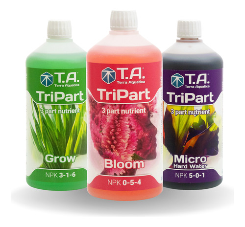 Fertilizantes TA Terra Aquatica Starter Kit TriPart 3 x 1L - Cultivando ...