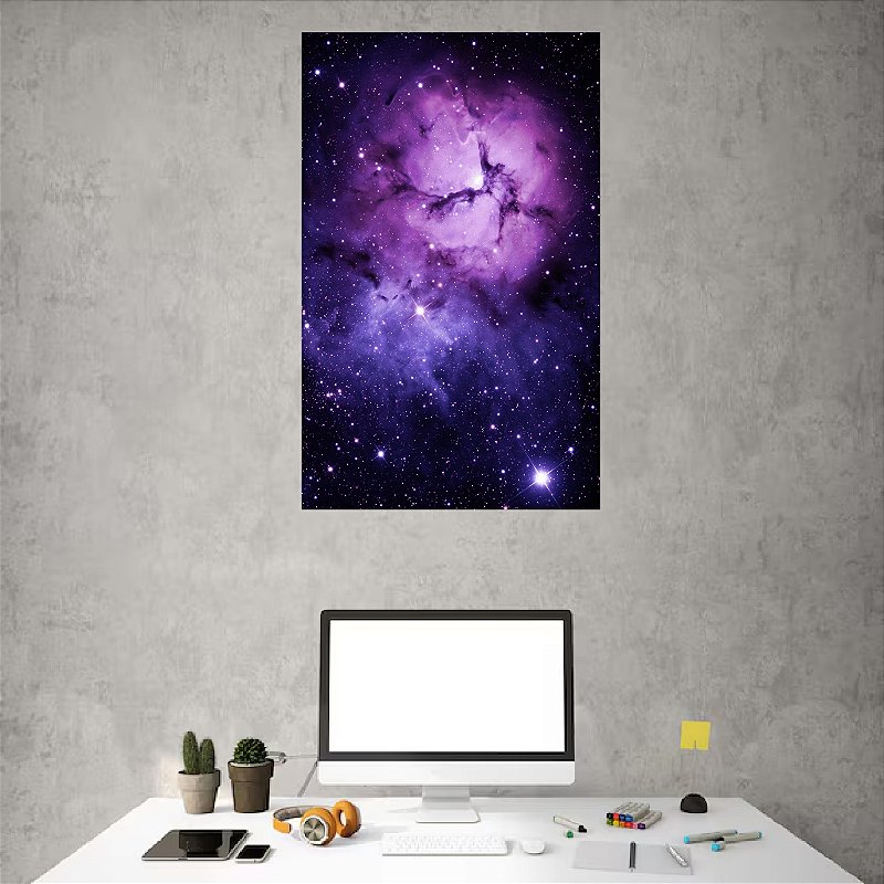 Poster Autocolante Nébula espacial - 92 x 48 cm - Decorafix Soluções ...