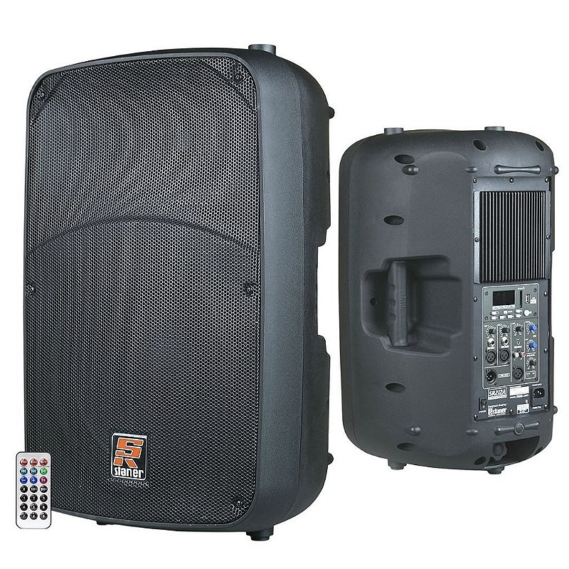 Caixa Acústica Ativa Bi-Amplificada SR212A 12 Pol. - Staner - Kalifa Áudio Som Profissional