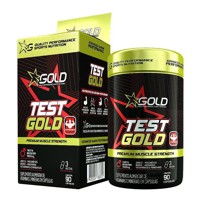 Test Gold - Testo Booster 90 cápsulas - Gold Nutrition