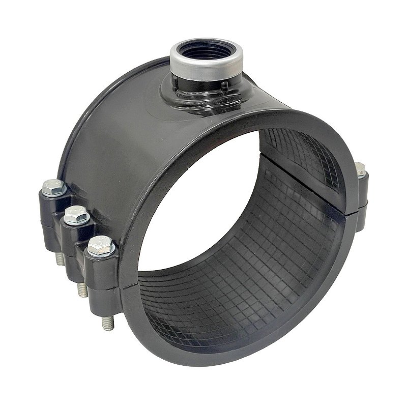 Colar De Tomada Reforçado PP 160 mm X 4" BSP - Aqua Plastic | Tubos ...