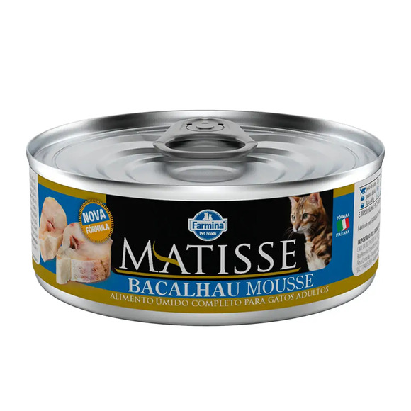 Ração Úmida Matisse Mousse Gatos Adultos Bacalhau 85g - Loja dos Animais