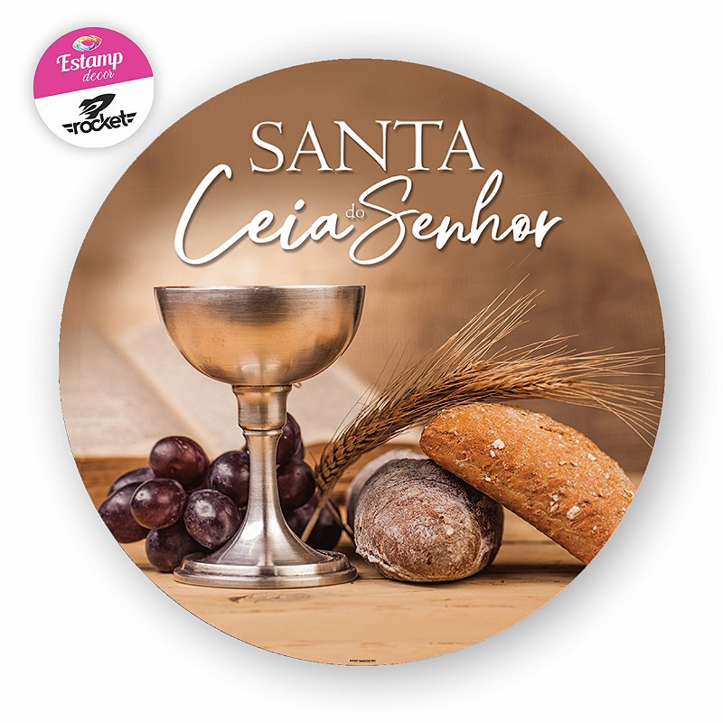 Painel SANTA CEIA redondo - Estamp Decor