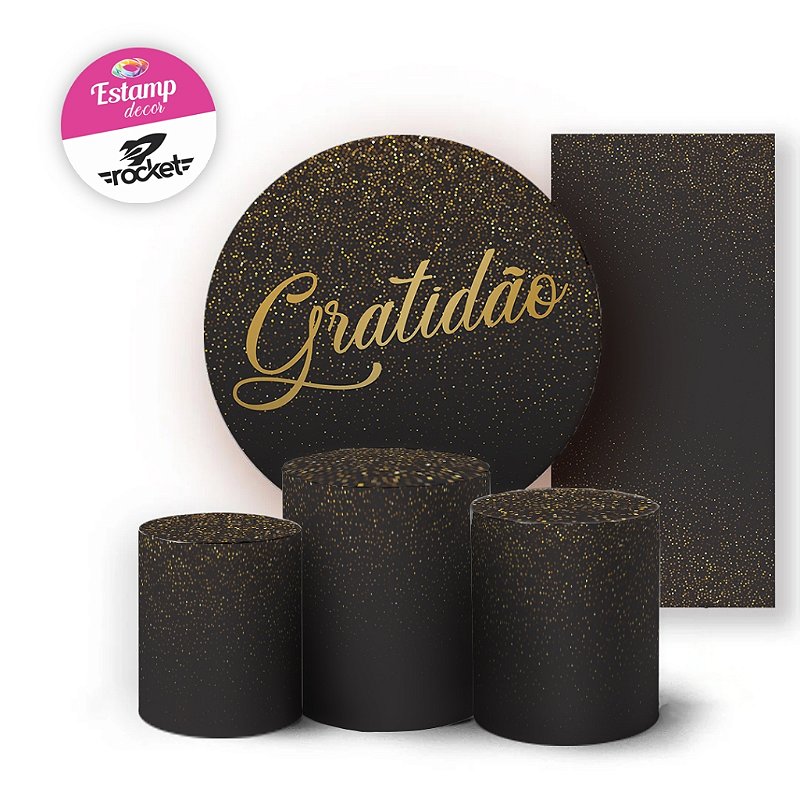 KIT PAINEL GRATIDÃO COM EFEITOS GILTERS, EM HELANCA PREMIUM!!! - Estamp ...