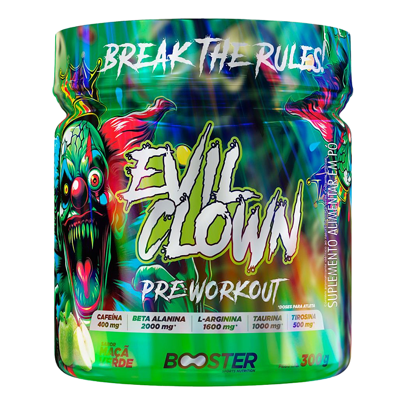 EVIL CLOWN 300G - MAÇÃ VERDE - Booster Nutrition